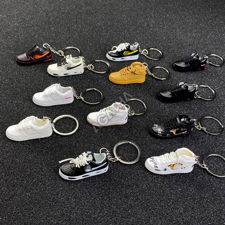3D sneaker keychain wholesale mini shoe Nike Air Force 1 High Flax - AGATHA