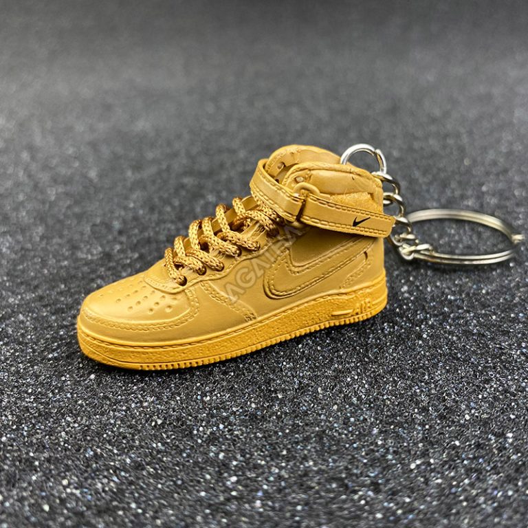 3D sneaker keychain wholesale mini shoe Nike Air Force 1 High Flax - AGATHA