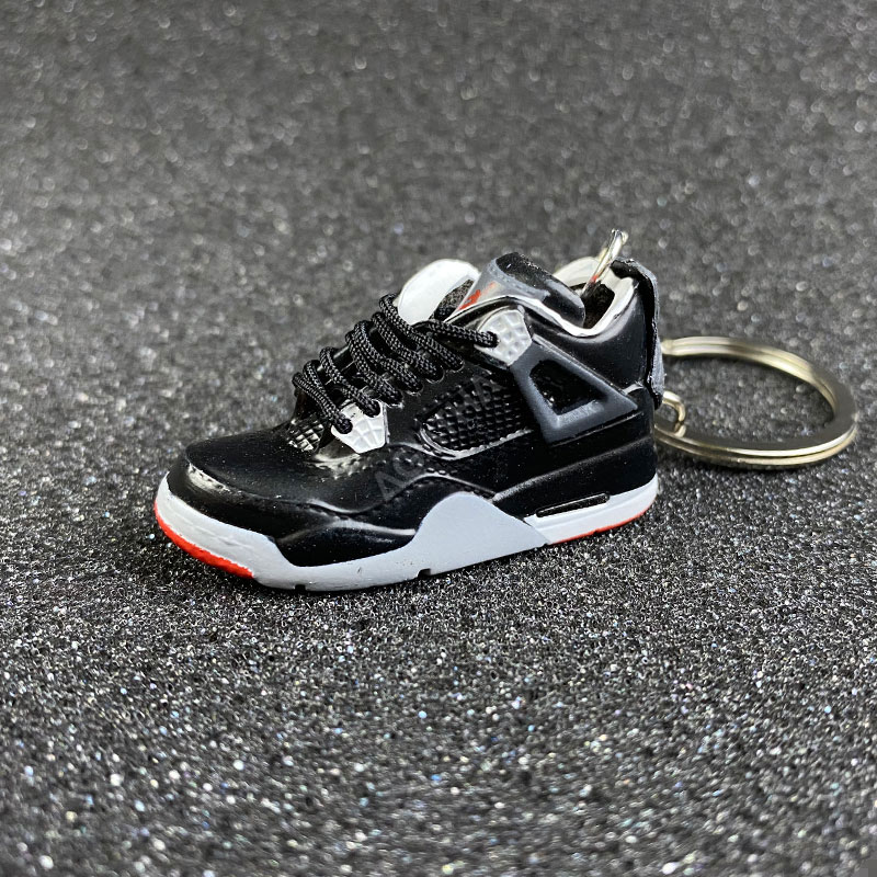 3D sneaker keychain wholesale mini shoe Air Jordan AJ 4 Retro Toro - AGATHA