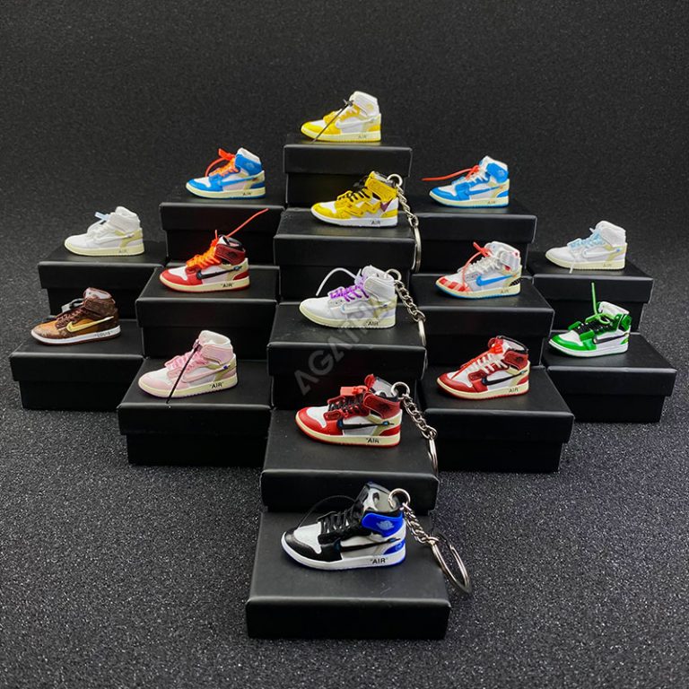 jordan 1 keychain, 3D mini shoe key chain, air Jordan keyring