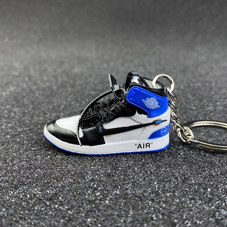 jordan 1 keychain, 3d mini sneaker keychain, jordan shoe keychain 3d