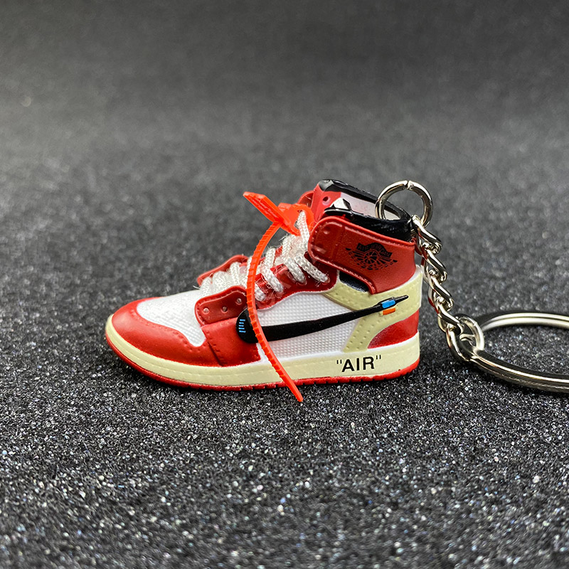 jordan 1 keychain, mini jordan shoes, air jordan keychain 3d
