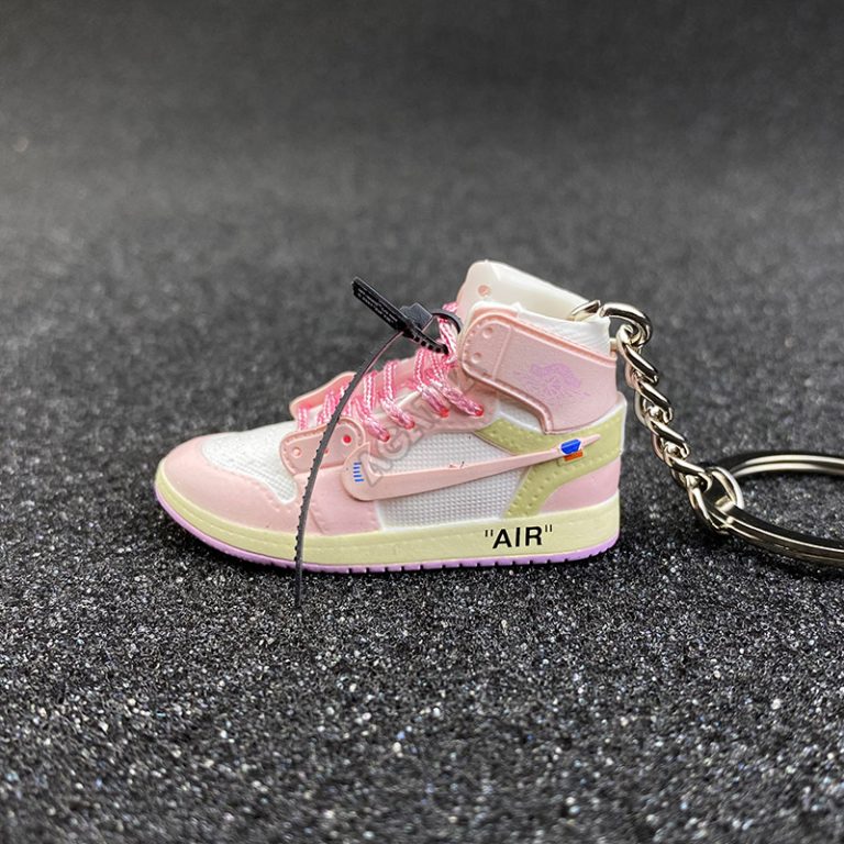 3d mini sneaker keychain, mini sneakers nike Off-White shoe box keychain