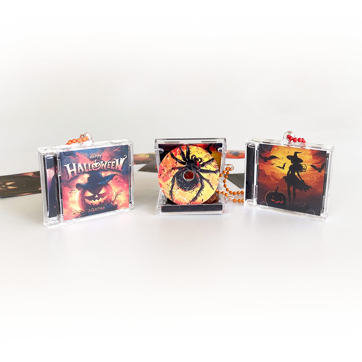 Spooky Fun: Custom Halloween Mini CD Keychains for Gifts and Giveaways ...