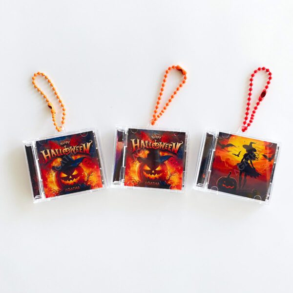 Spooky Fun: Custom Halloween Mini CD Keychains for Gifts and Giveaways ...